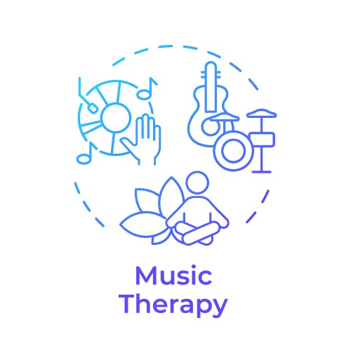 Somatic therapy blue gradient concept icon Vector Image