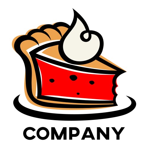 Simple cake logo Royalty Free Vector Image - VectorStock
