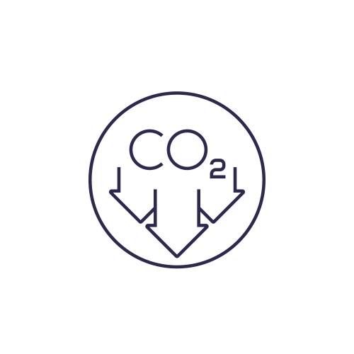 Co2 emissions line icon carbon gas cloud Vector Image