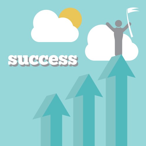 Business concept achievement success Royalty Free Vector