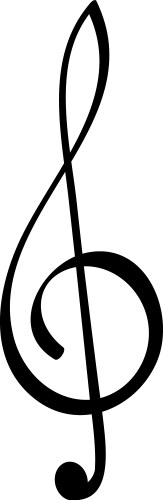 Blue treble clef Royalty Free Vector Image - VectorStock