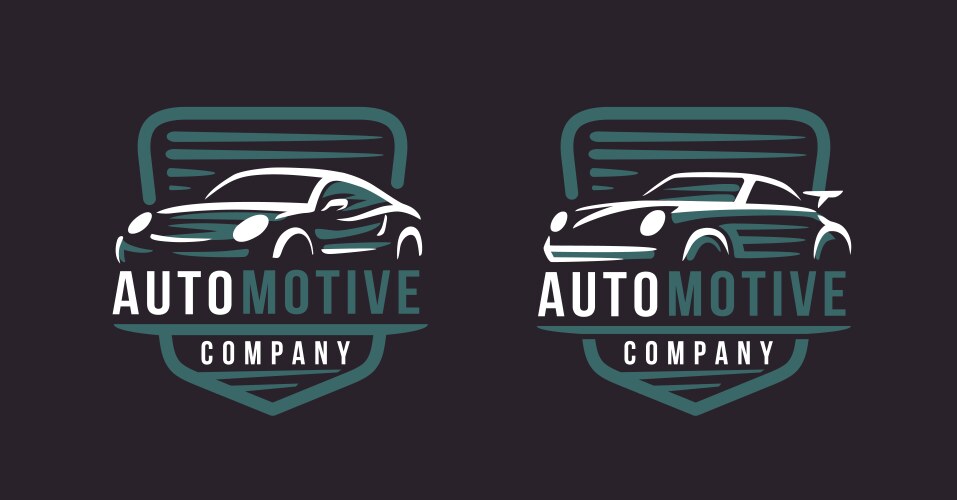 Car abstract emblem auto silhouettes Royalty Free Vector