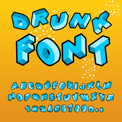 Cartoon font Royalty Free Vector Image - VectorStock