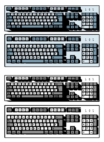 Switch and keycap for mechanical keyboard Vector Image