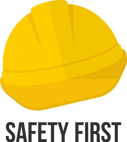 Yellow safety hard hat Royalty Free Vector Image