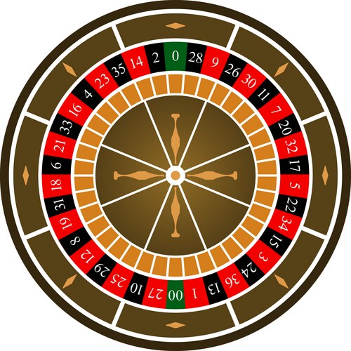 American roulette wheel Royalty Free Vector Image