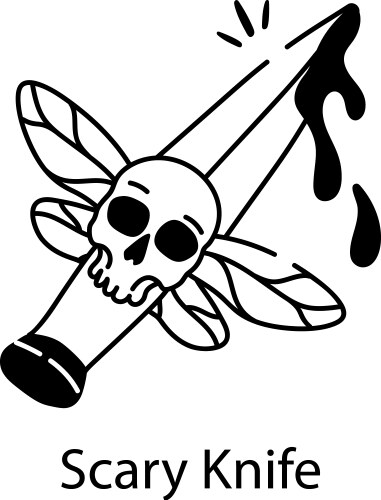 Demon knife Royalty Free Vector Image - VectorStock