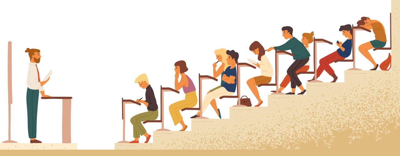 High striker machine flat Royalty Free Vector Image