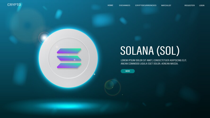 A web banner with bright neon tron trx logo Vector Image