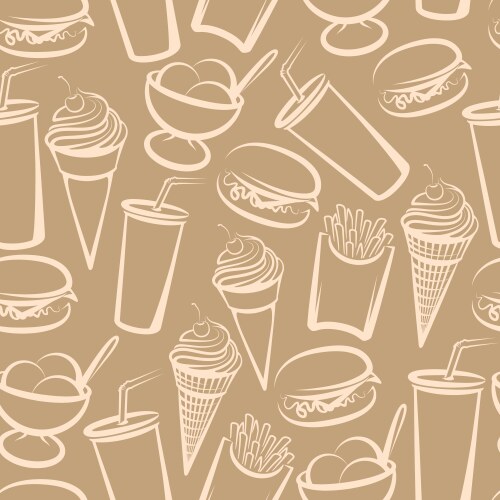 Coffee break seamless background Royalty Free Vector Image
