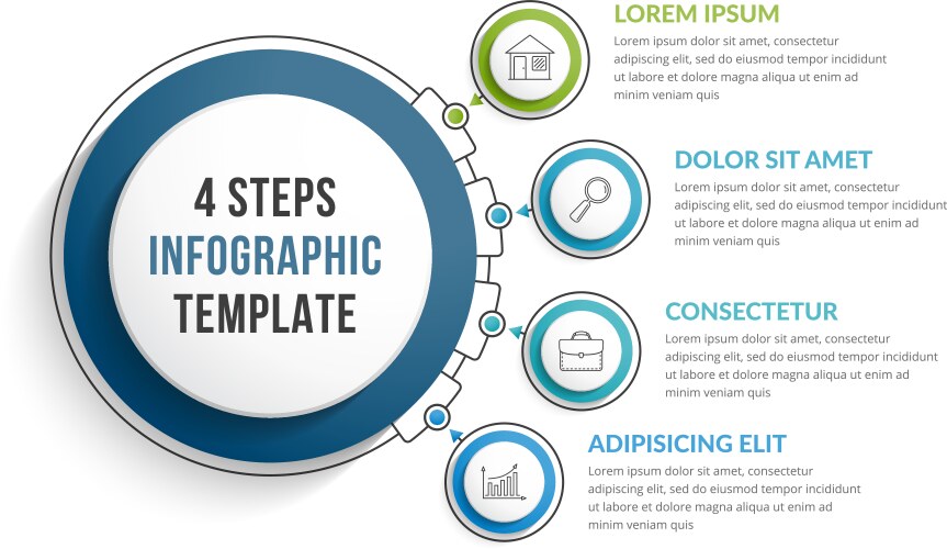 Decision making infographic chart design template Vector Image