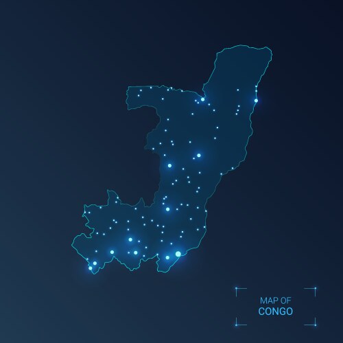 Congo infographic map Royalty Free Vector Image