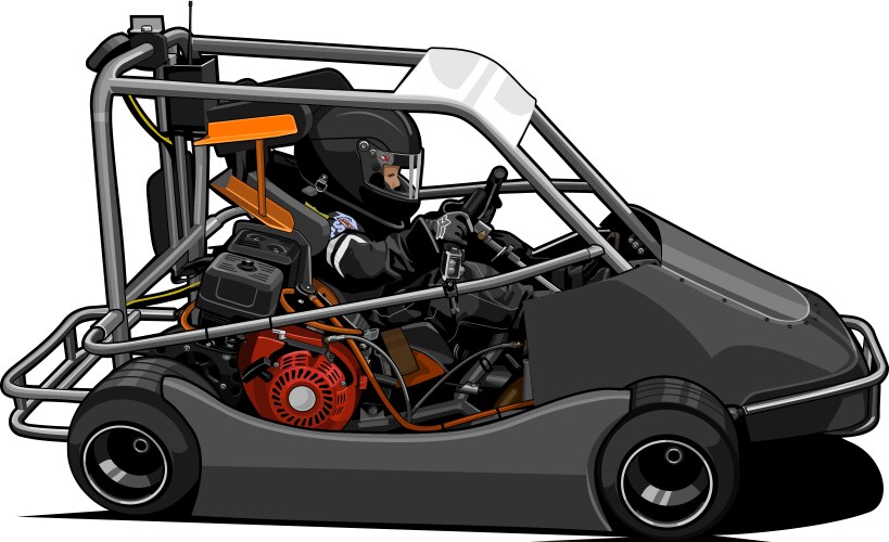Go kart racing Royalty Free Vector Image - VectorStock