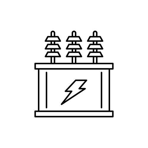 Transformer icon isolated on white background Vector Image