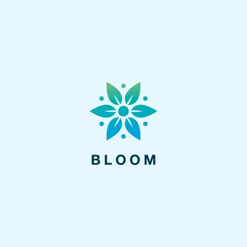 Flower logo design Royalty Free Vector Image - VectorStock
