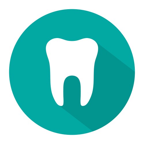Tooth circle icon Royalty Free Vector Image - VectorStock