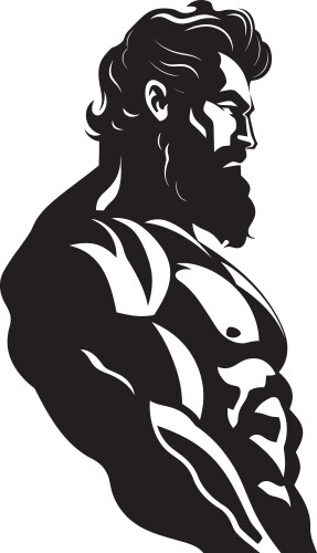 Musclewarrior power symbol mightyguard warrior Vector Image