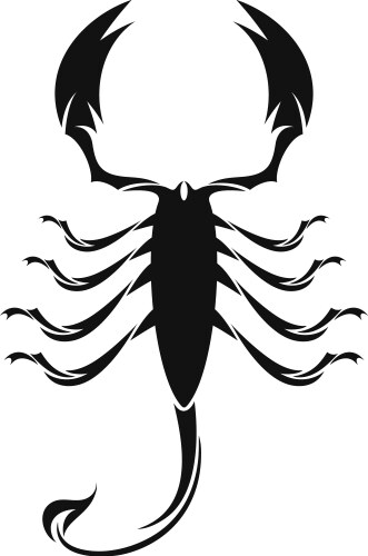 Scorpion logo image for tattoo symbol Royalty Free Vector