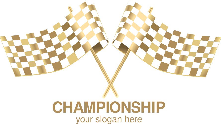 Silver racing emblem Royalty Free Vector Image