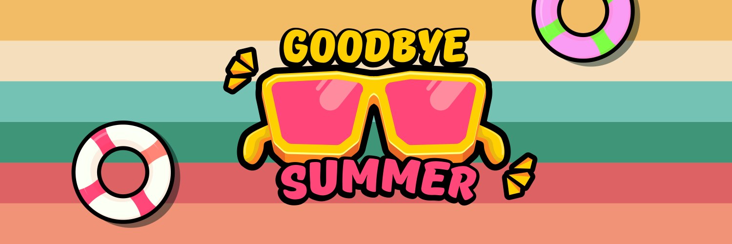Super goodbye summer banner with text Royalty Free Vector