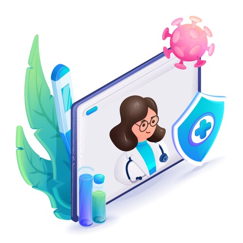 3d isometric people character Royalty Free Vector Image