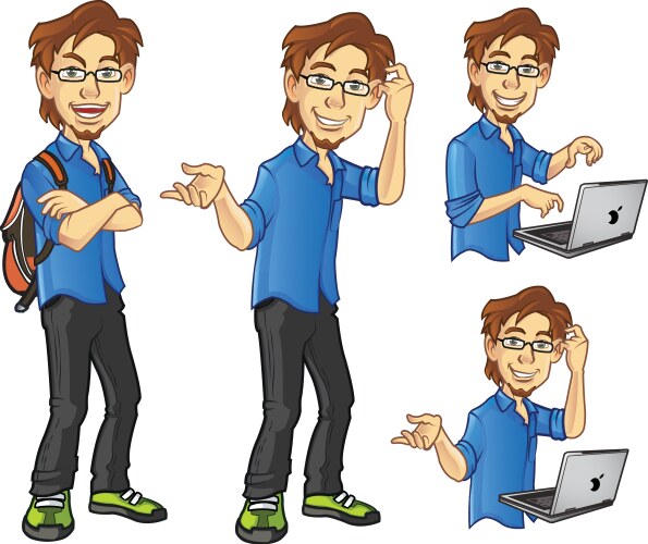 Homeless Programmer Hacker Nomad Typing Computer Vector Image