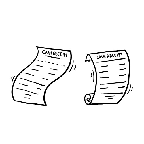 Hand drawn doodle invoice bill icon isolated Vector Image