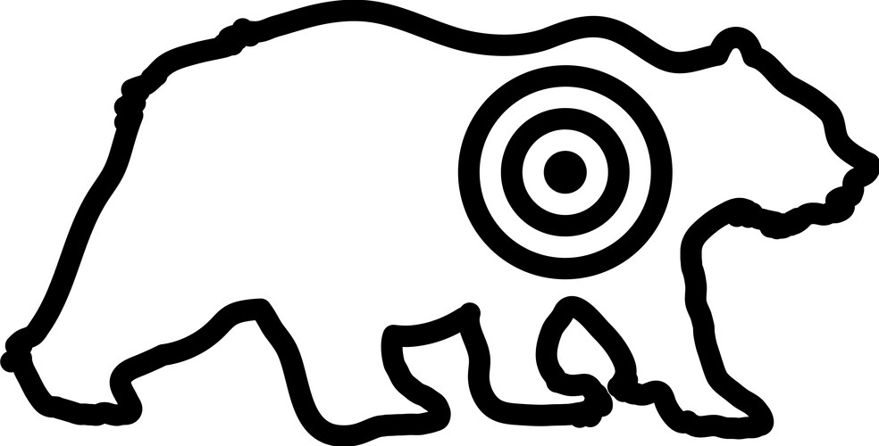 Bear trap thick line icon Royalty Free Vector Image