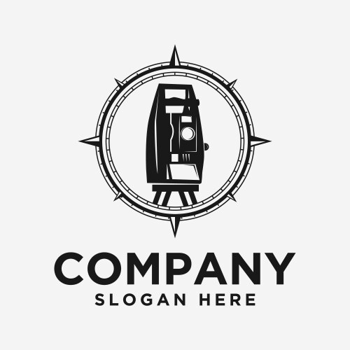 Land surveying logo icon Royalty Free Vector Image