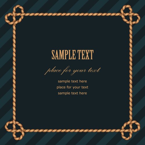 Rustic Rope Frame Royalty Free Vector Image - VectorStock