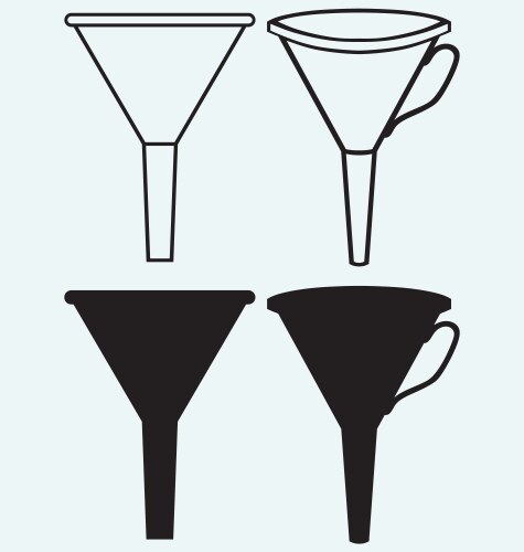 Red and blue funnel Royalty Free Vector Image - VectorStock