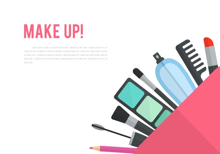 Glamorous make-up background Royalty Free Vector Image
