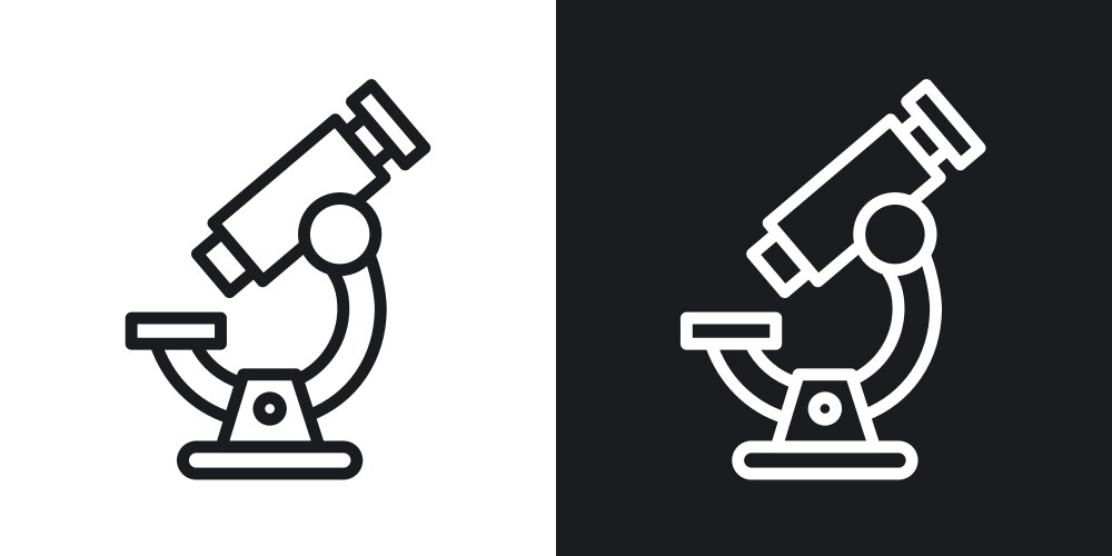 Microscope icon set Royalty Free Vector Image - VectorStock