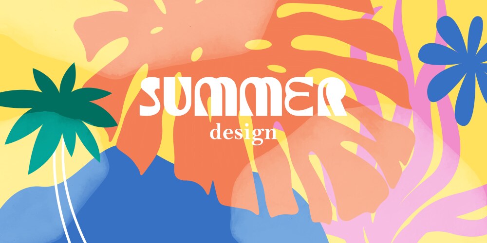 Summer abstract background bright colorful modern Vector Image