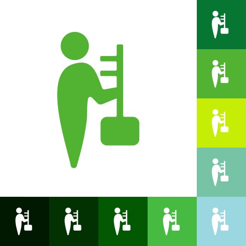 Flat icon people and a business key topic Vector Image