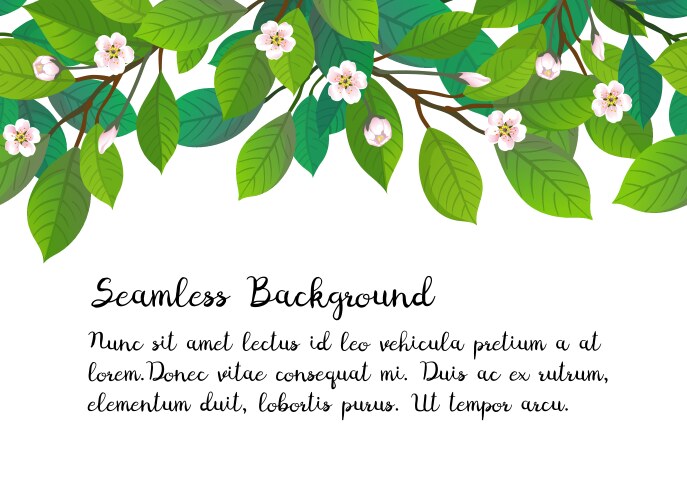 Tree branch in spring theme image 3 Royalty Free Vector