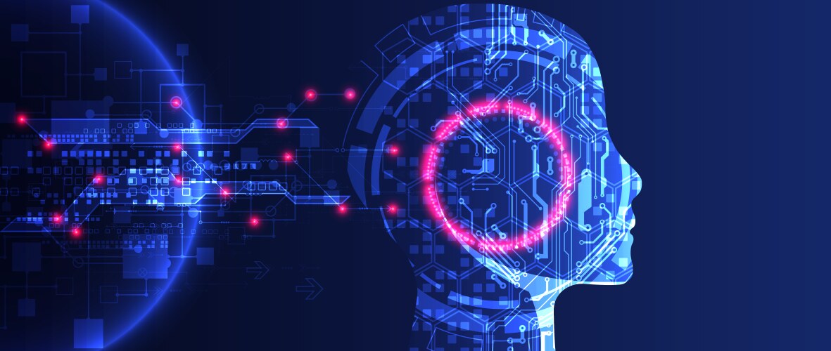 Futuristic artificial intelligence concept cyber Vector Image