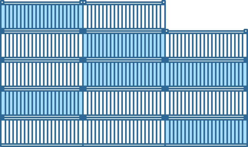 Container stack icon Royalty Free Vector Image
