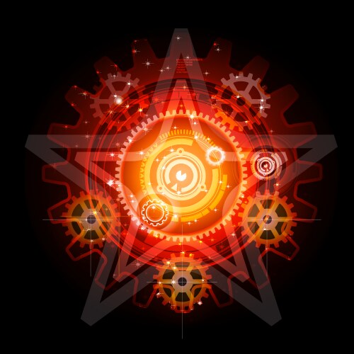Techno gears Royalty Free Vector Image - VectorStock