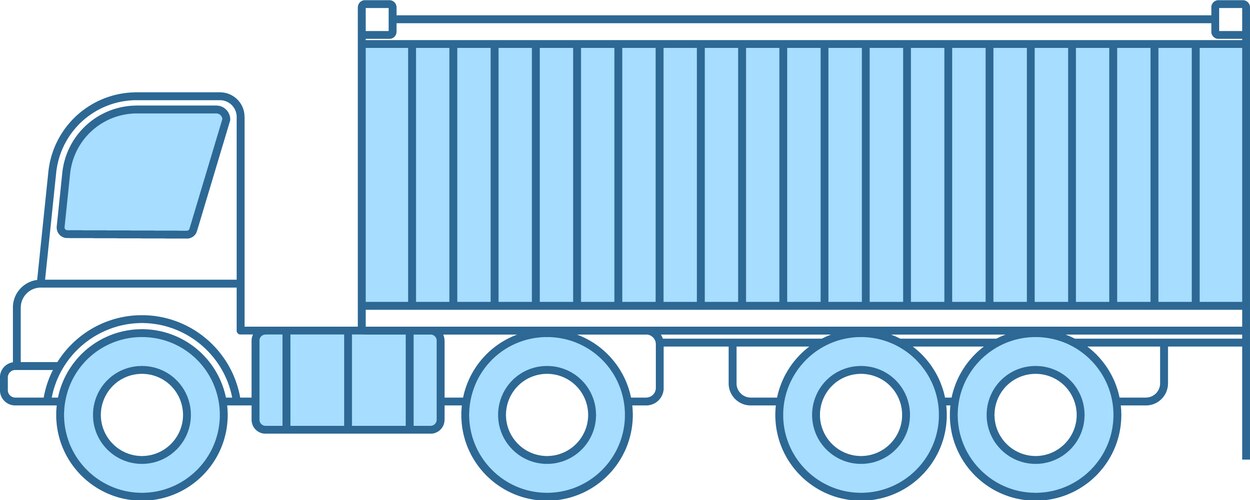 Container truck icon Royalty Free Vector Image