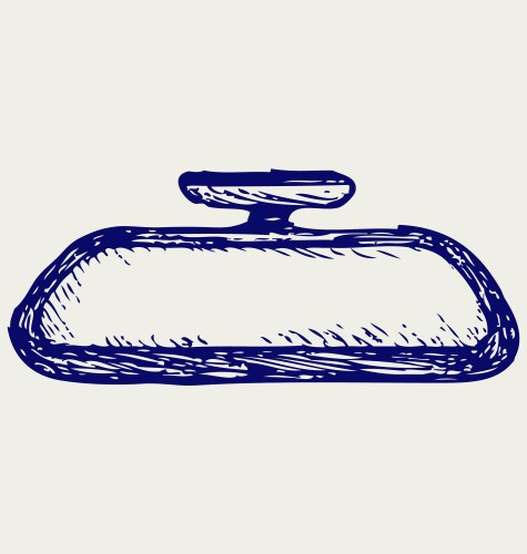 Drawing of a sitting frog from the rear view Vector Image