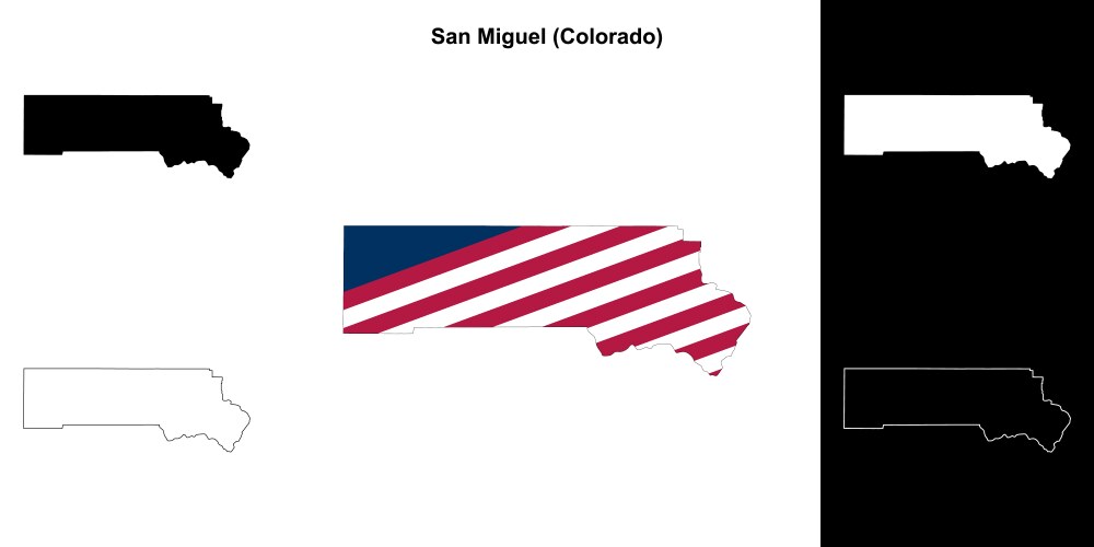 Prowers outline map Royalty Free Vector Image - VectorStock