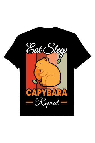 Creative capybara t-shirt design Royalty Free Vector Image