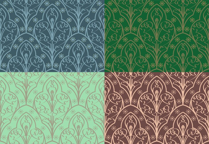 Seamless elven pattern Royalty Free Vector Image