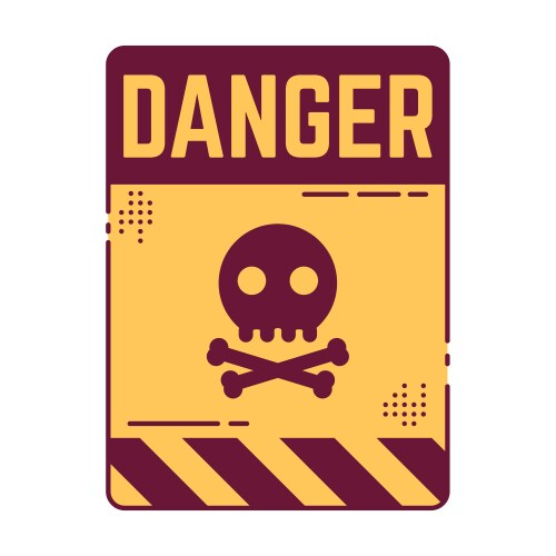 Danger zone vintage rusty metal sign Royalty Free Vector