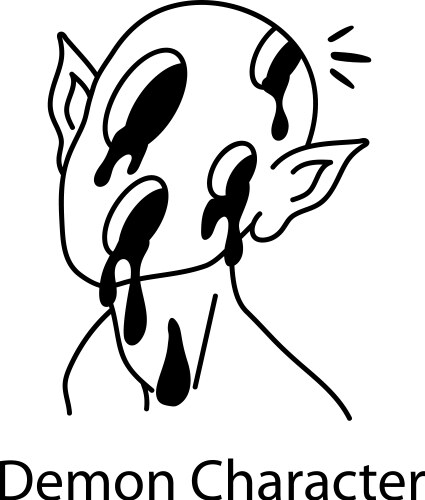 Demon character Royalty Free Vector Image - VectorStock