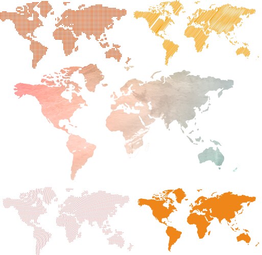 Modern concept of world map Royalty Free Vector Image
