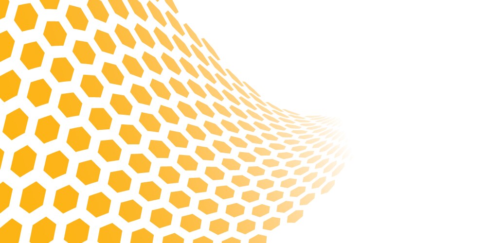 Honeycomb hexagon bee cells yellow-orange Vector Image Honeycomb hexagon bee cells yellow-orange Vector Image