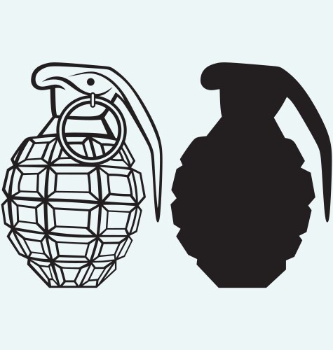Hand grenade Royalty Free Vector Image - VectorStock