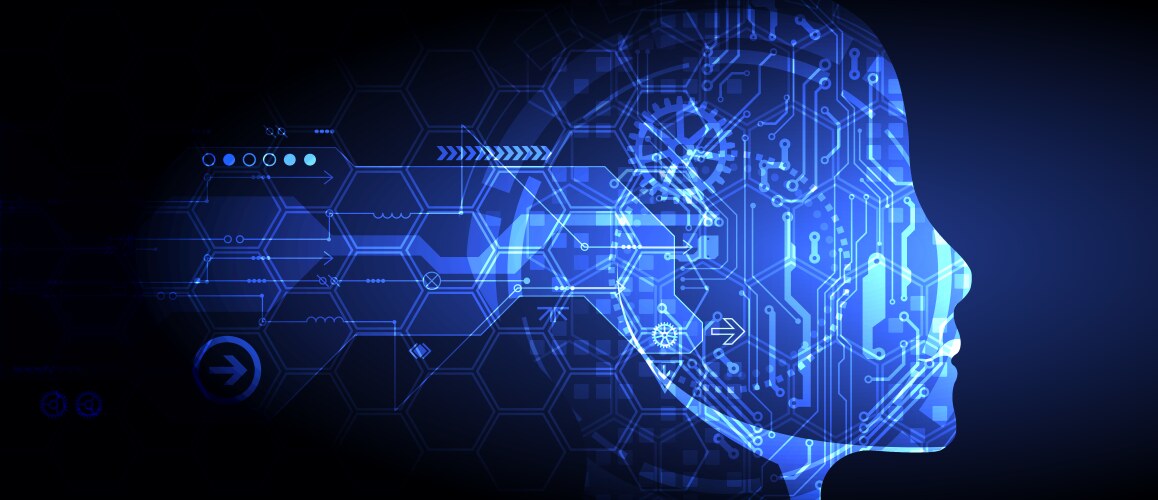 Artificial intelligence concept technology Vector Image